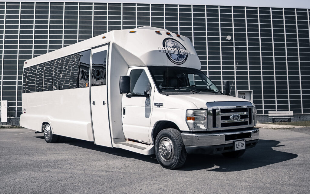 Ford E450 White (Party Bus) - Link Limousines